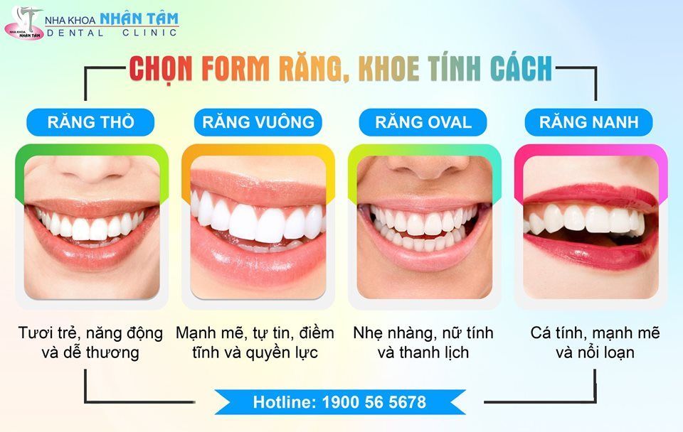 CHỌN FORM RĂNG KHOE TÍNH CÁCH